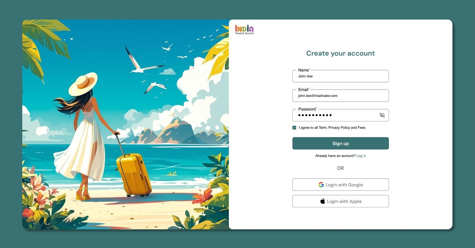 Sign Up Page - UI Design by Jonathan on Dribbble
