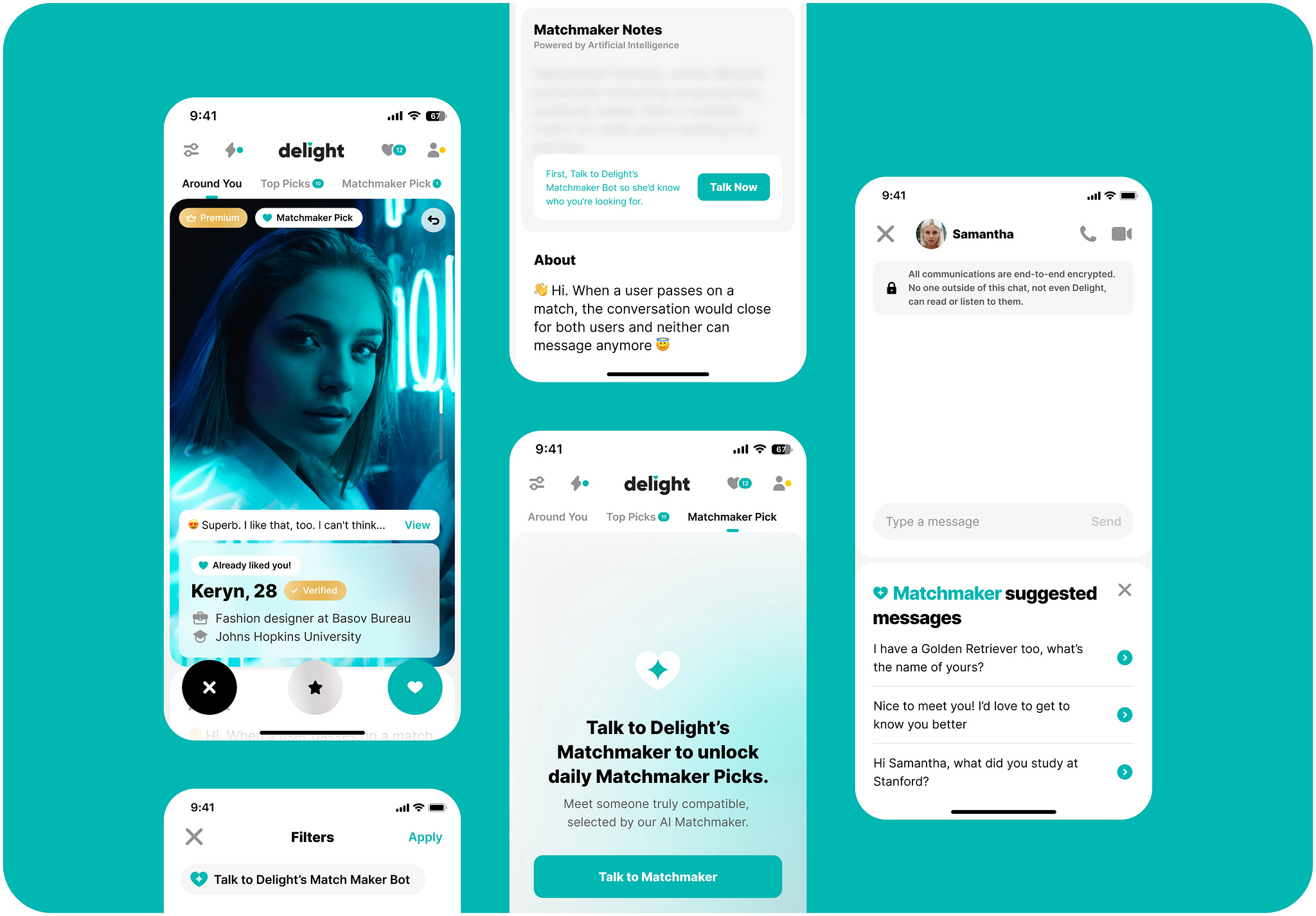 Matchmaker. AI dating app. Delight iOS app by Basov: UX/UI Designer for Basov Design on Dribbble