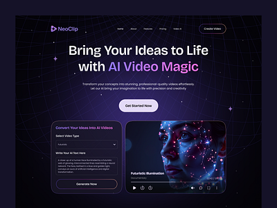AI Video Generator Website by Rifat Ony for Prozyner on Dribbble