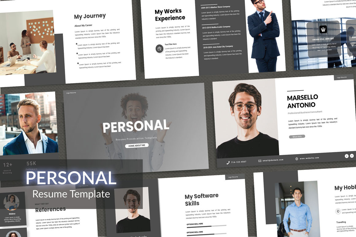 PERSONAL Powerpoint Template by Sofian on Dribbble