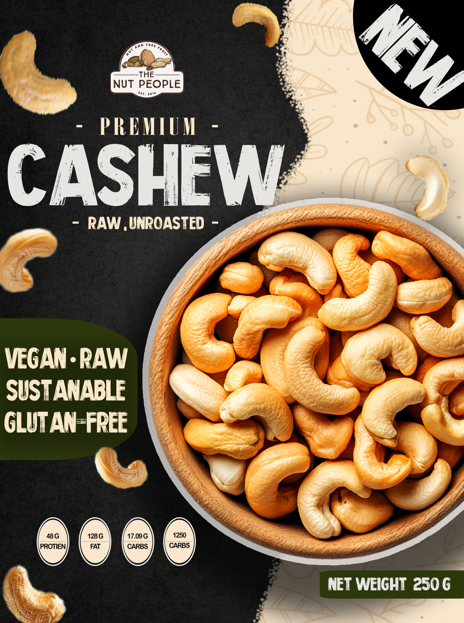 cashew packaging design by Bhagyesh Bairagi on Dribbble
