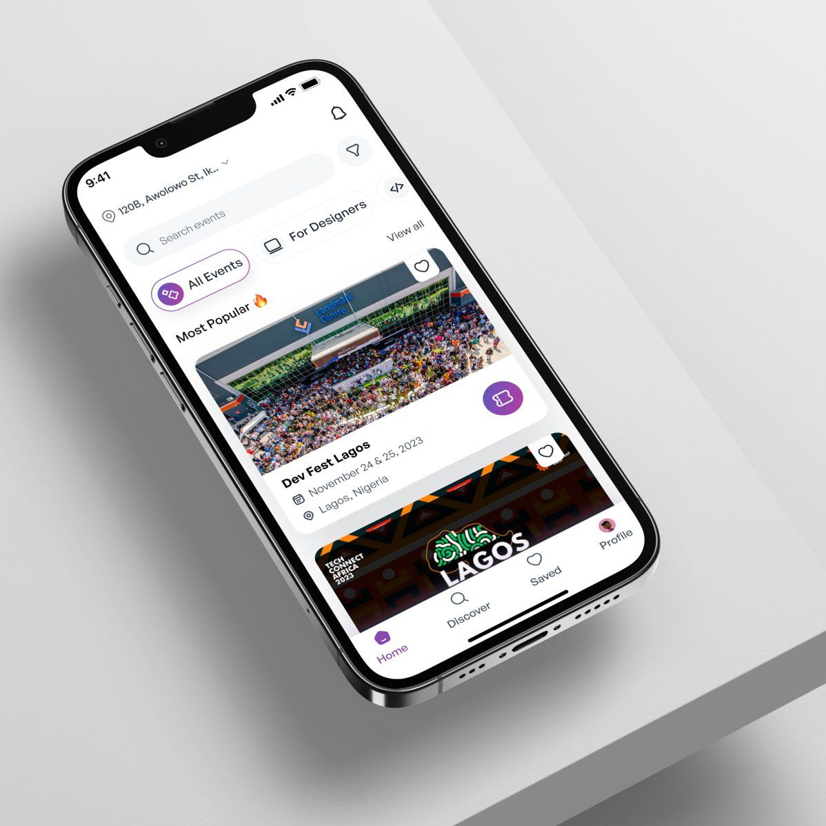 Event Discovery App UI by Yasmeen Samiat Adebisi on Dribbble