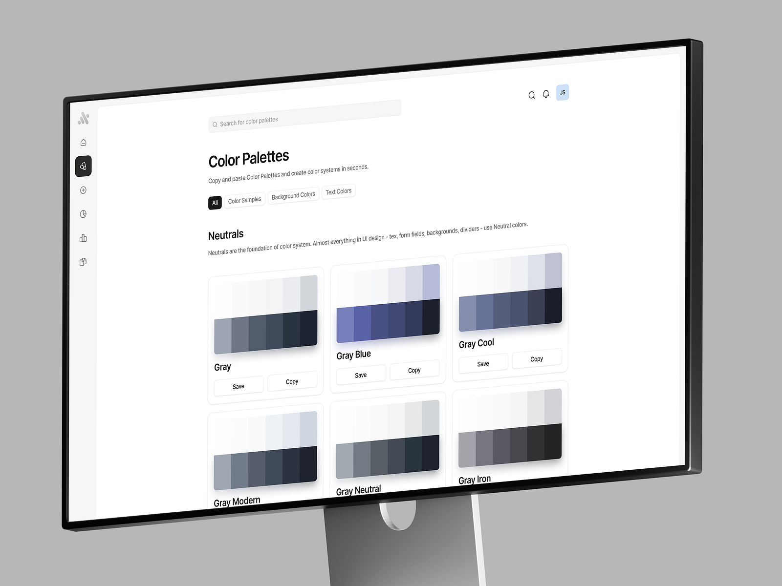 Color Palettes - Website Concept by Charles Postiaux on Dribbble