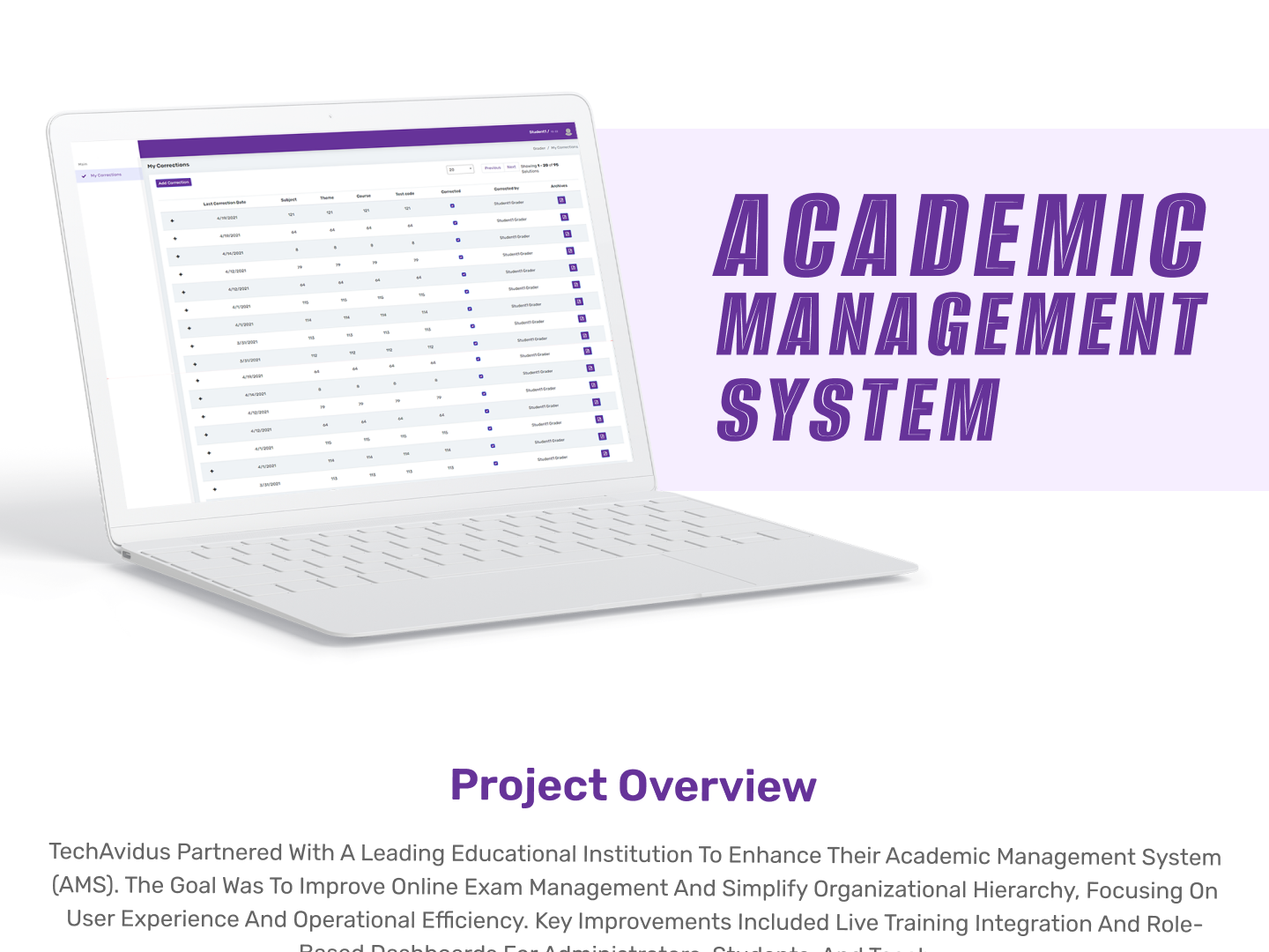 Academic Management System by TechAvidus on Dribbble