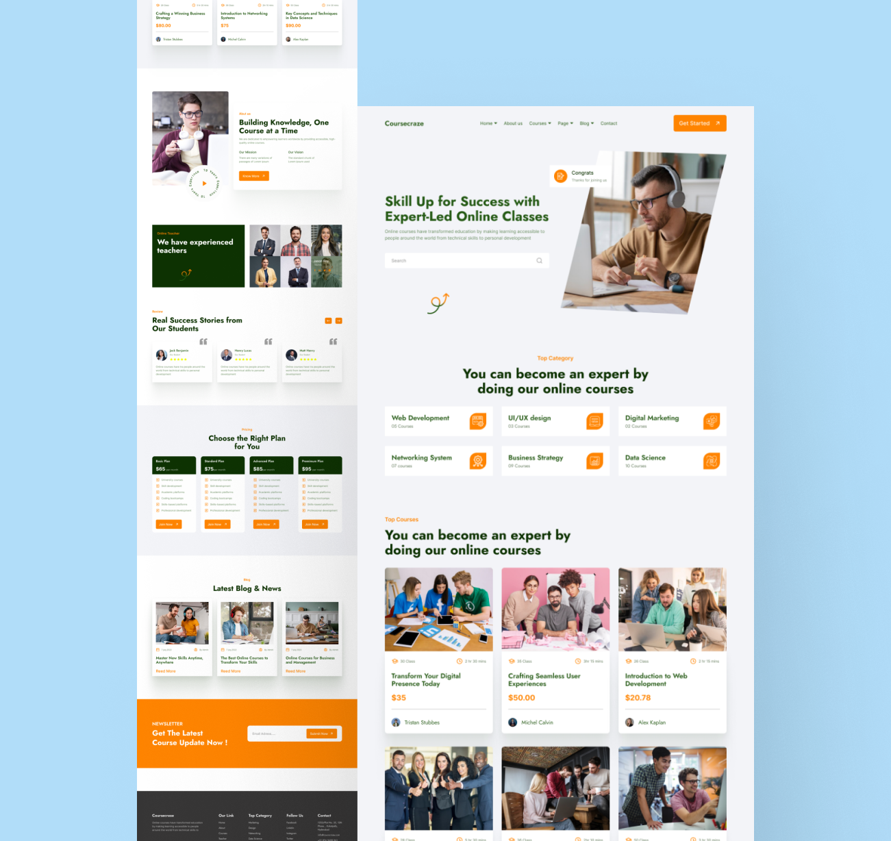 Online Courses Website Design by Shumit Paul on Dribbble
