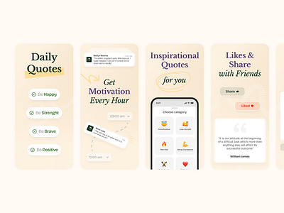 App Store Screenshot Motivation App by Serhan Baydı on Dribbble