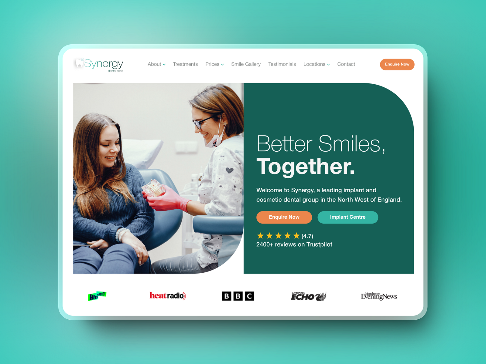 Dental Clinic Hero Website Section | Dentist Landing Page by Milli on ...