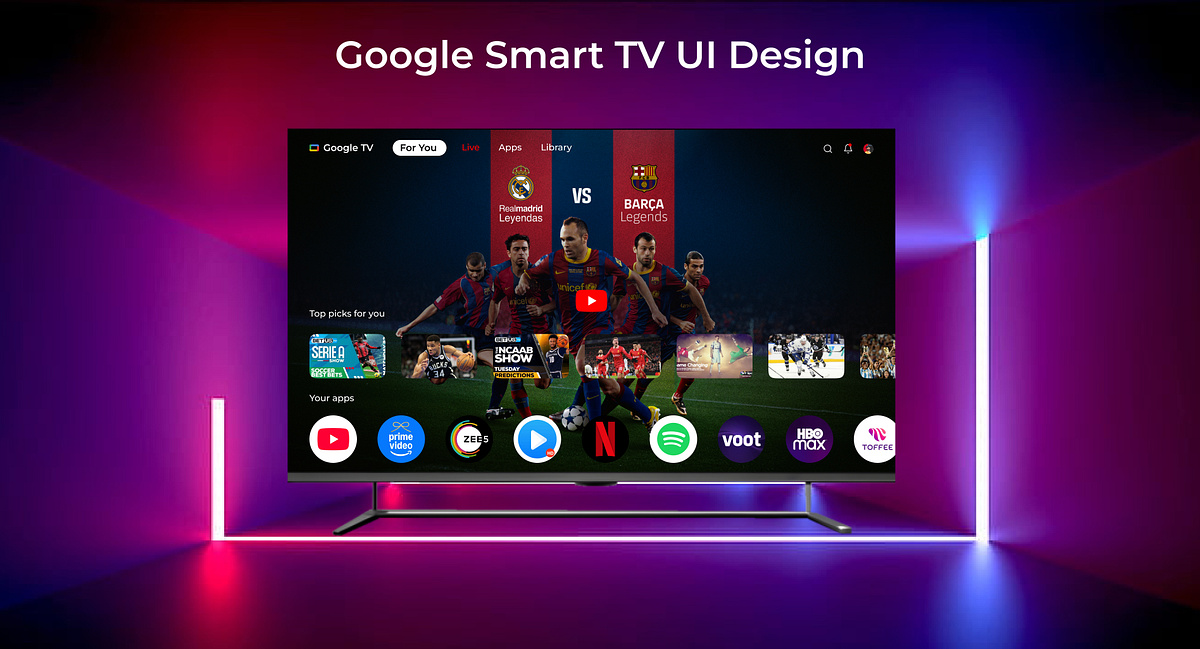 Google Smart TV UI Design by Mishushil on Dribbble