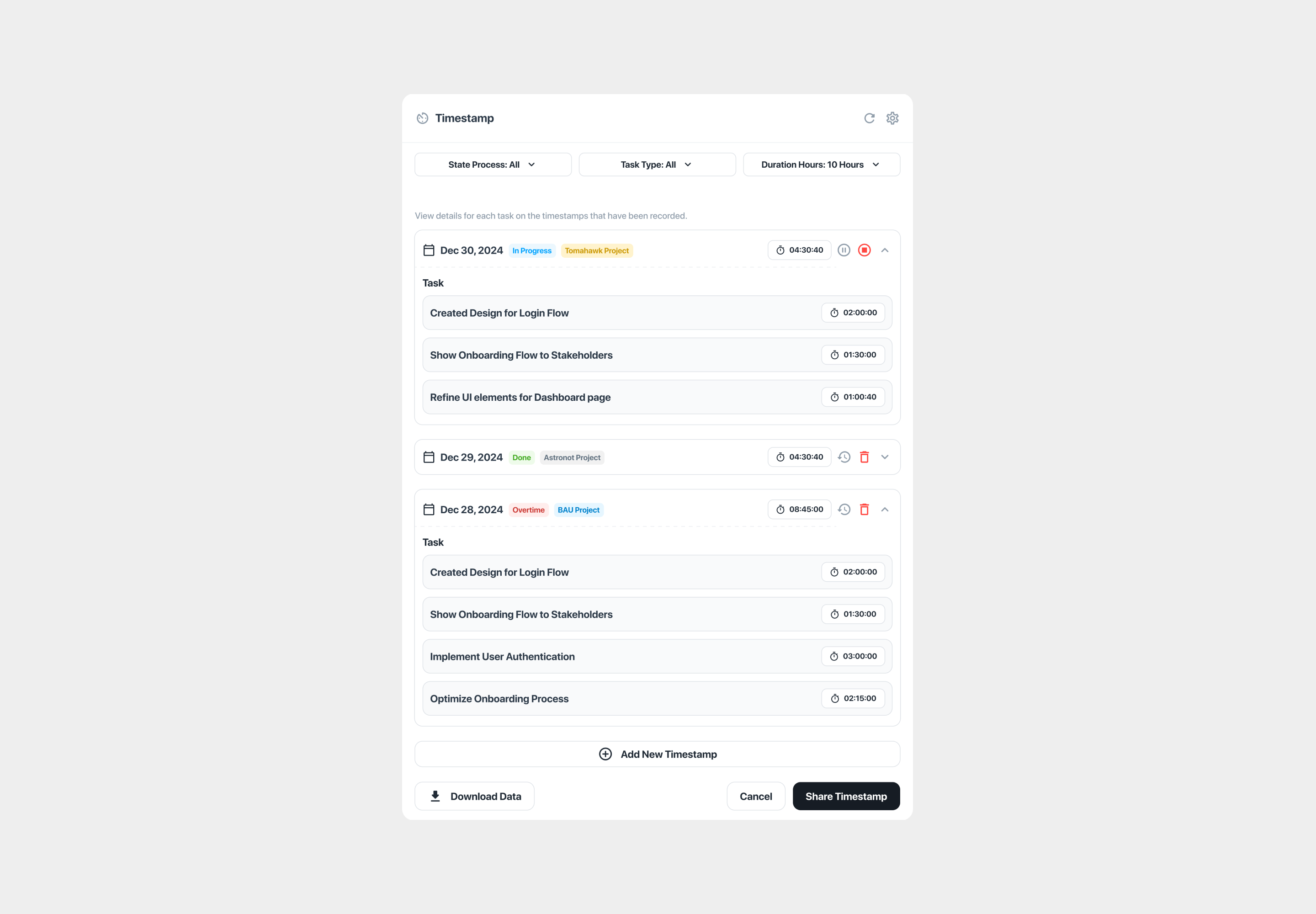 Browse thousands of Timestamp images for design inspiration | Dribbble