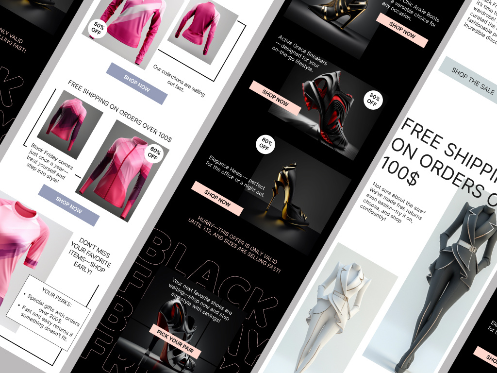 Email Design Template by Khalina Liudmila on Dribbble