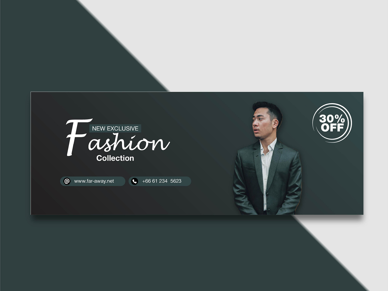 Minimalist facebook cover design by Ayesha Begum on Dribbble