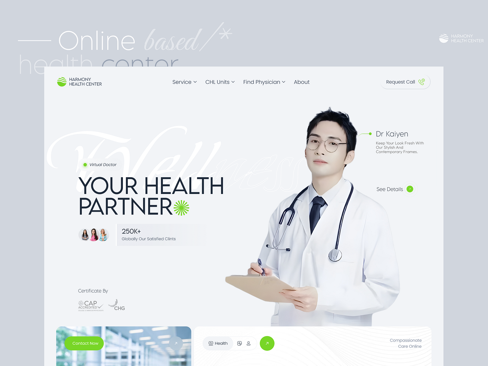 Online healthcare website landing page UI/UX design by DesignBite on ...