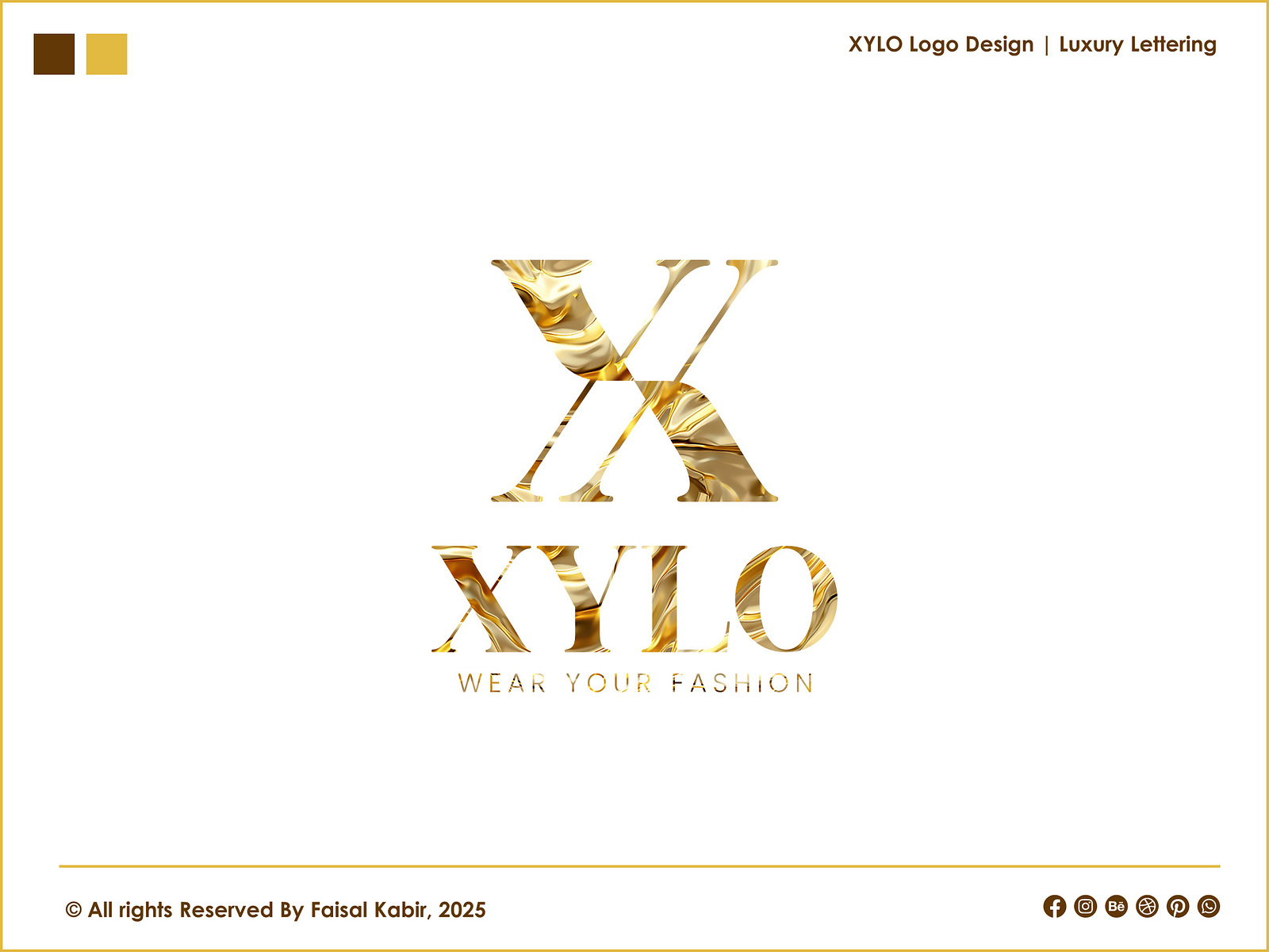 XYLO™ - Letter X - Logo design for Fashion Brand - Luxury Logo by Faisal Kabir | Branding & Logo ...