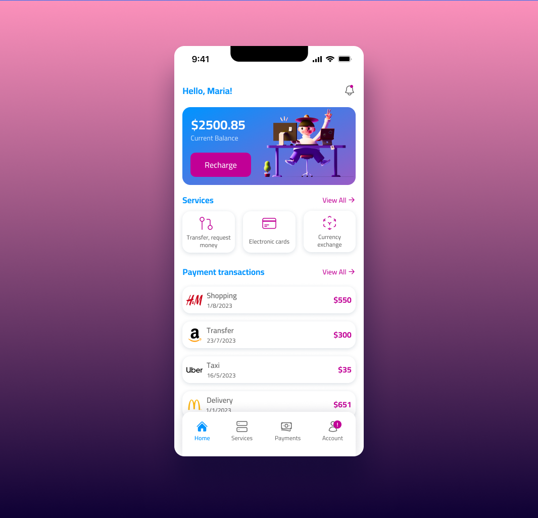 UI Wallet by Farah Khaled on Dribbble