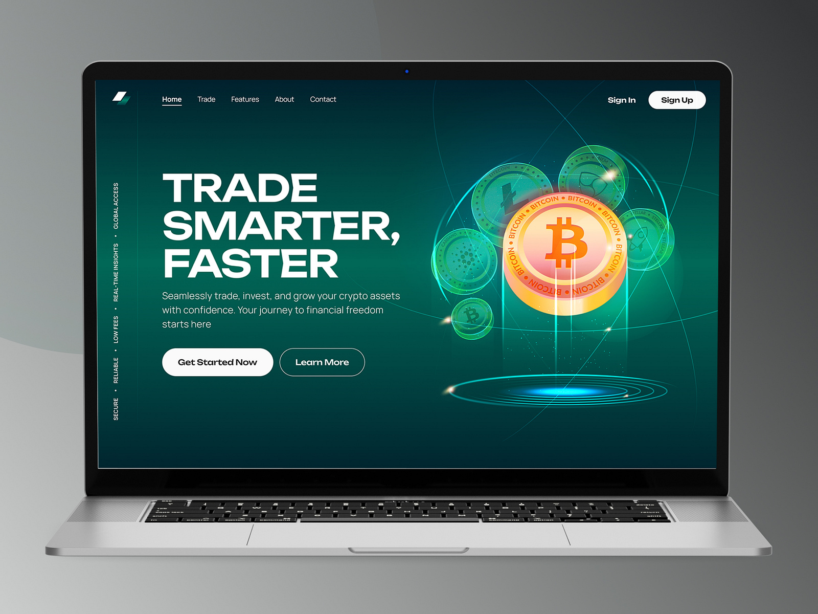 Modern Crypto Hero Section Concept by M. Zahid Ahamed Tusar on Dribbble