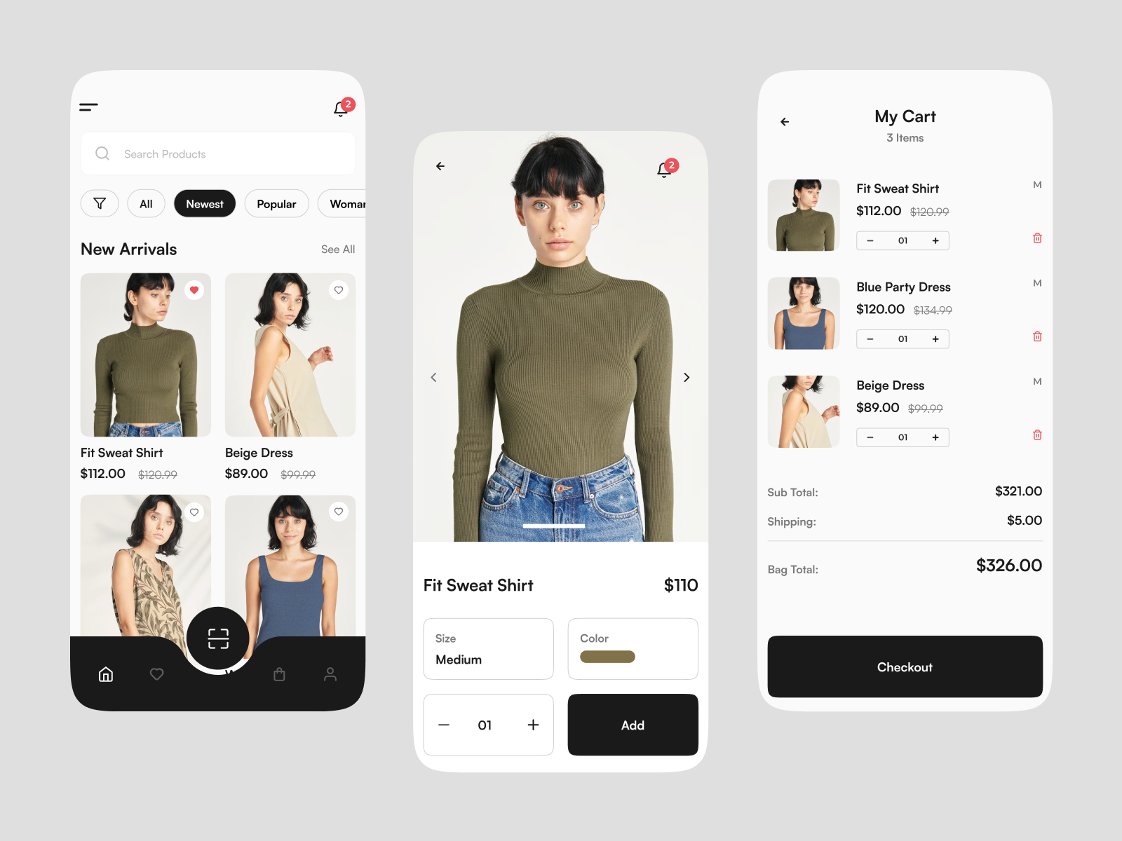 Fashion Store UI by Rohit on Dribbble