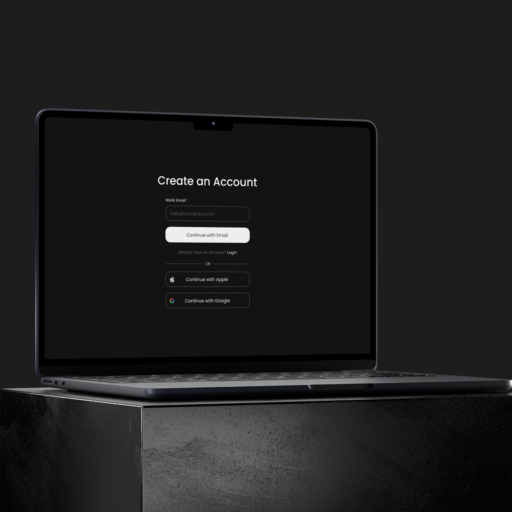 Minimal Dark Mode Signup Screen by Anil Kody on Dribbble