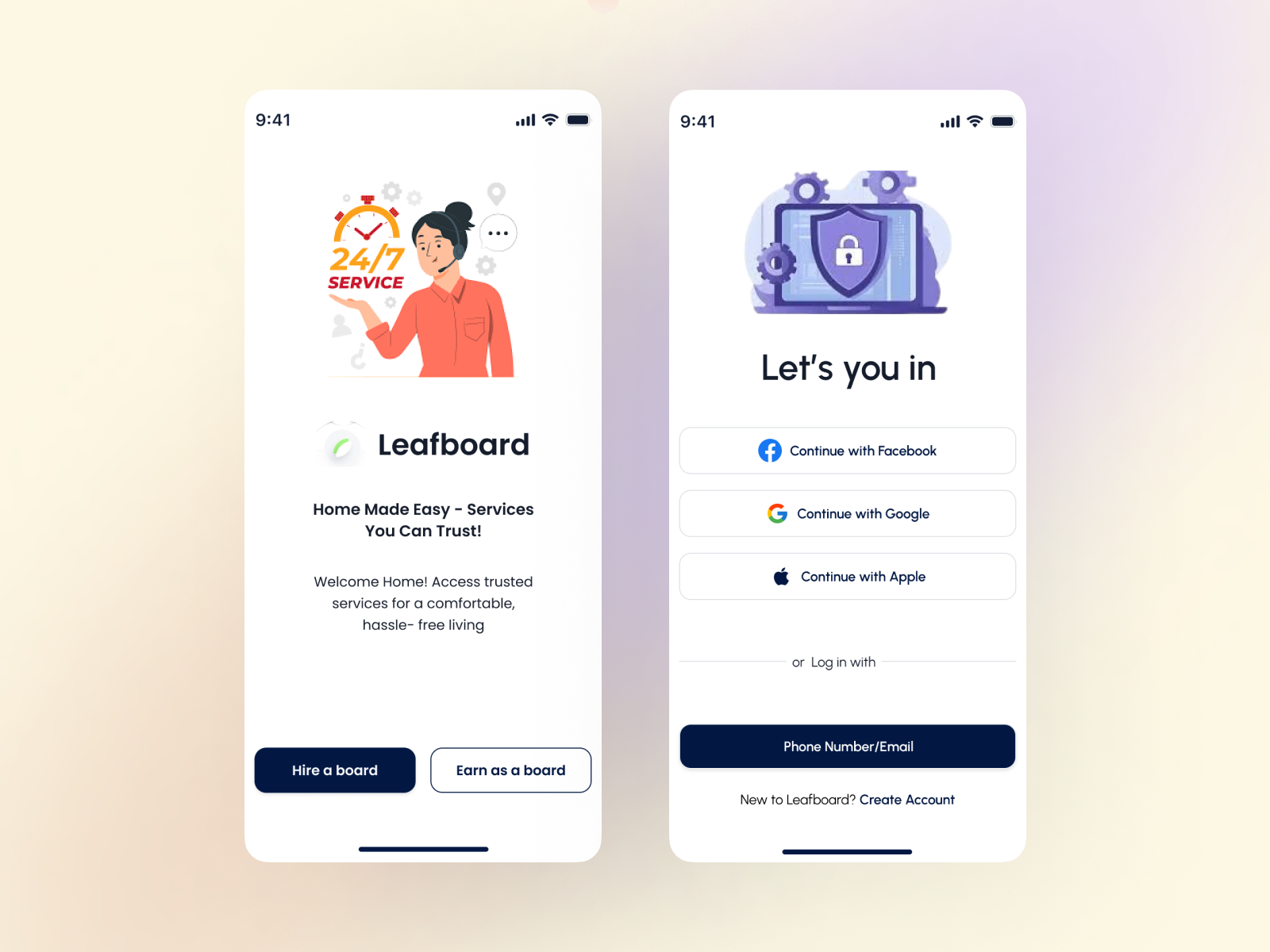 Mobile app login screen and sign up flow by UIX Maruf Hossen on Dribbble