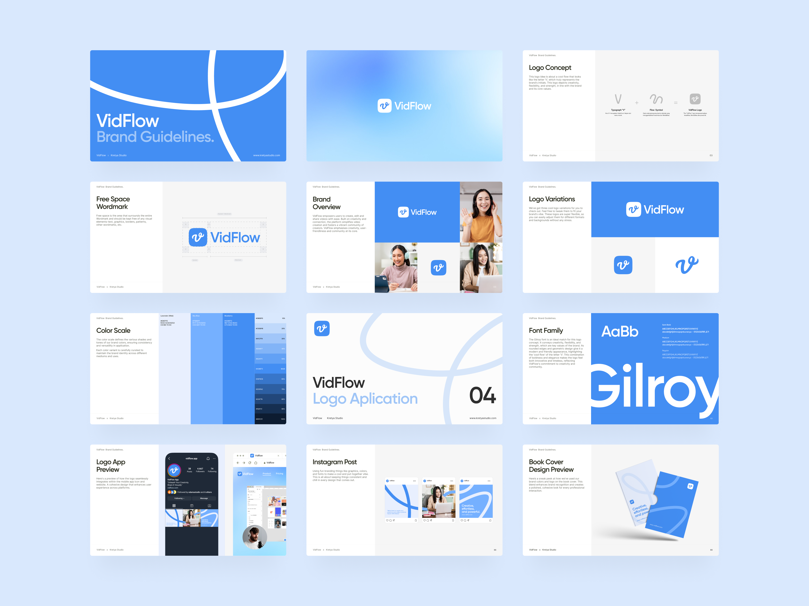 VidFlow Brand Guidelines by Gilang Bekti for Kretya Studio on Dribbble