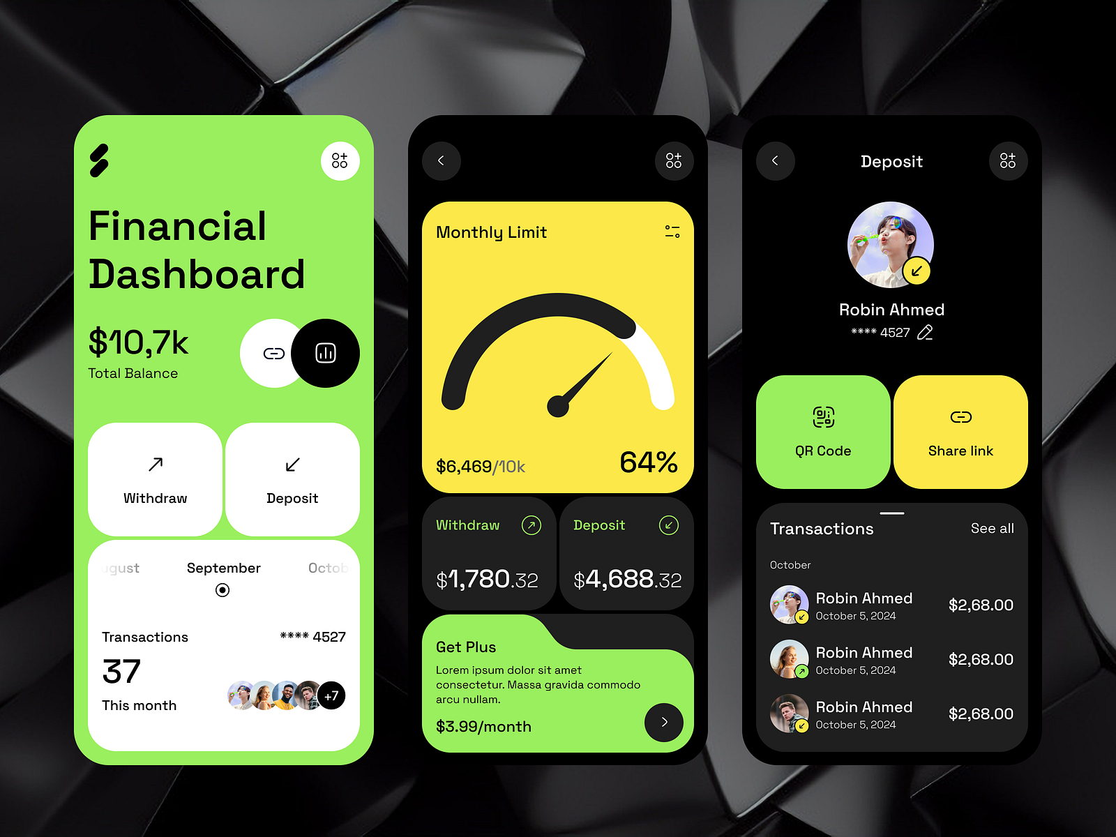 Financial App Design by Robin Mia 💎 Web & Mobile App Design, Landing ...