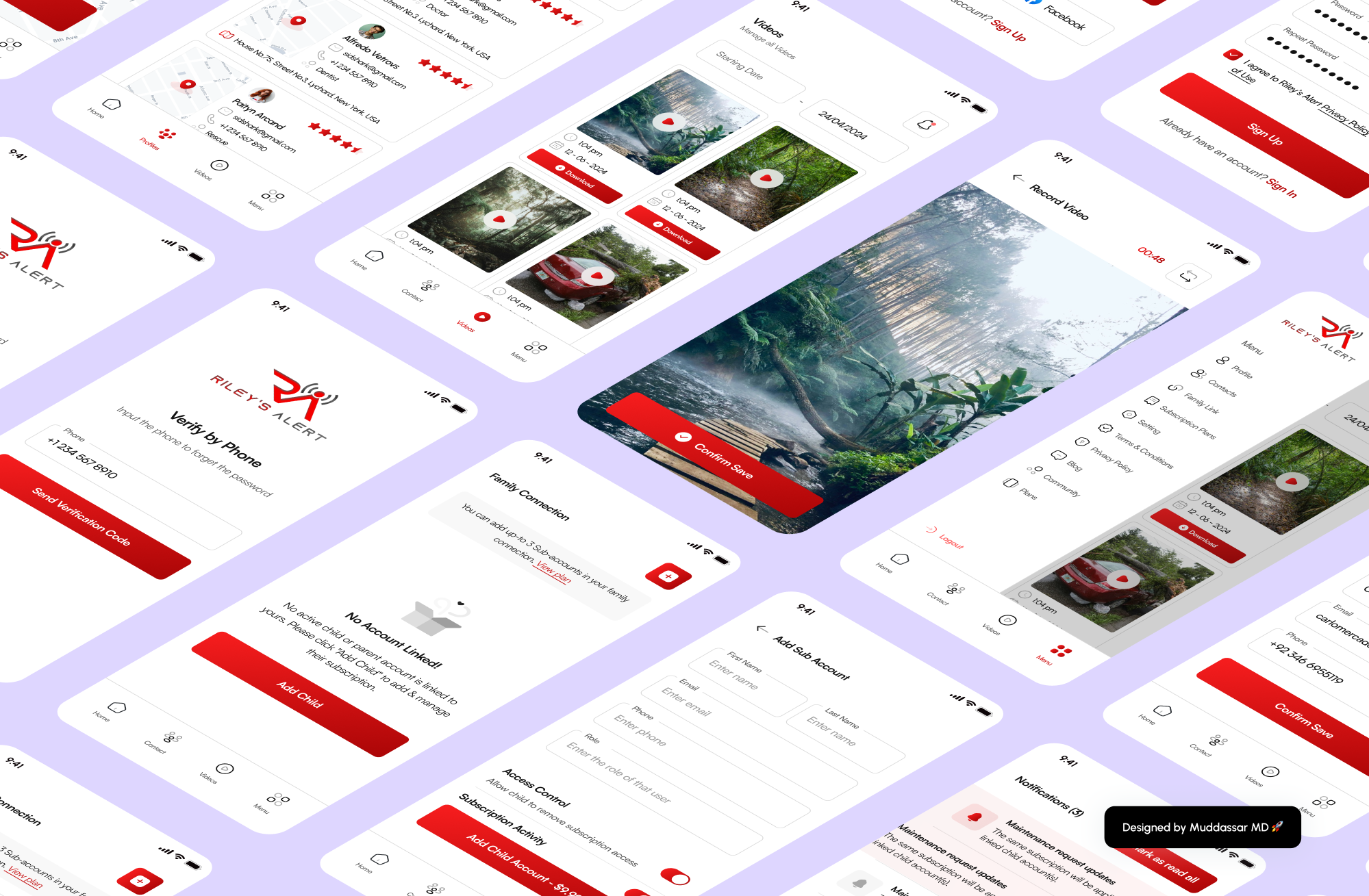Riley's Alert - Emergency Alert Mobile App UI UX Design by Muddassar-MD ...