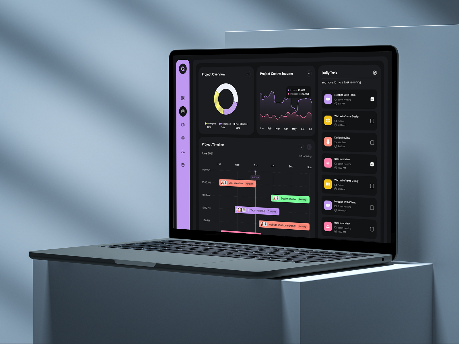 Project Management Dashboard by Murad Hossain 🔥 on Dribbble