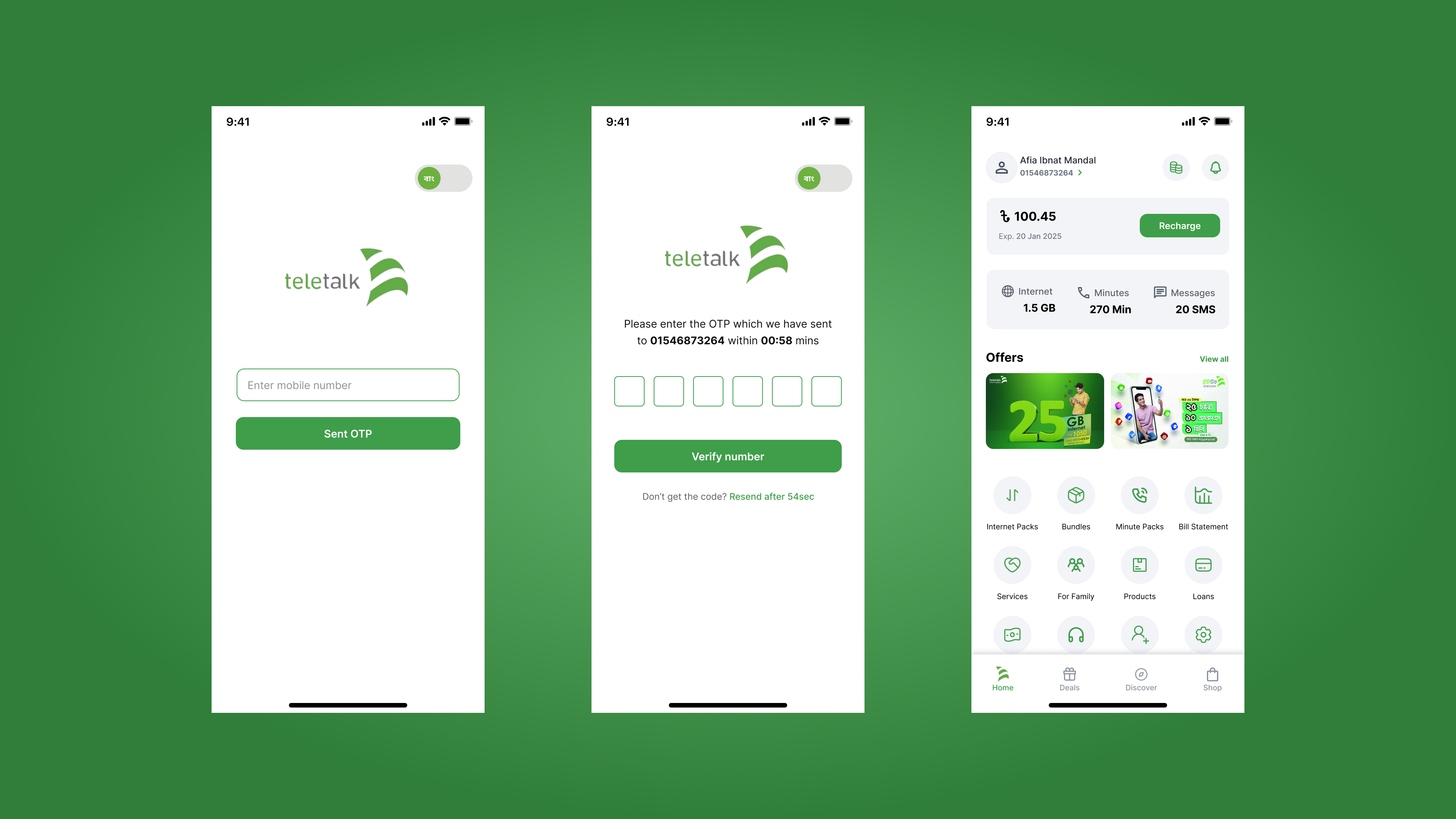 Teletalk App Redesign By Atifa Maysa On Dribbble