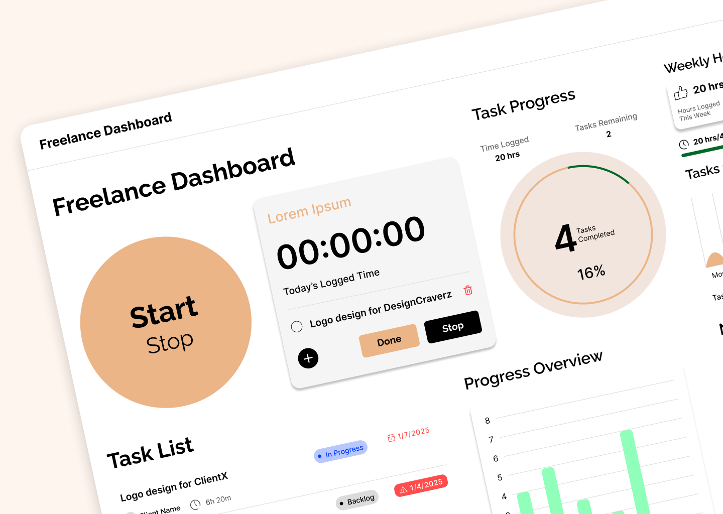 Freelance Dashboard by Muhammad Hussain on Dribbble