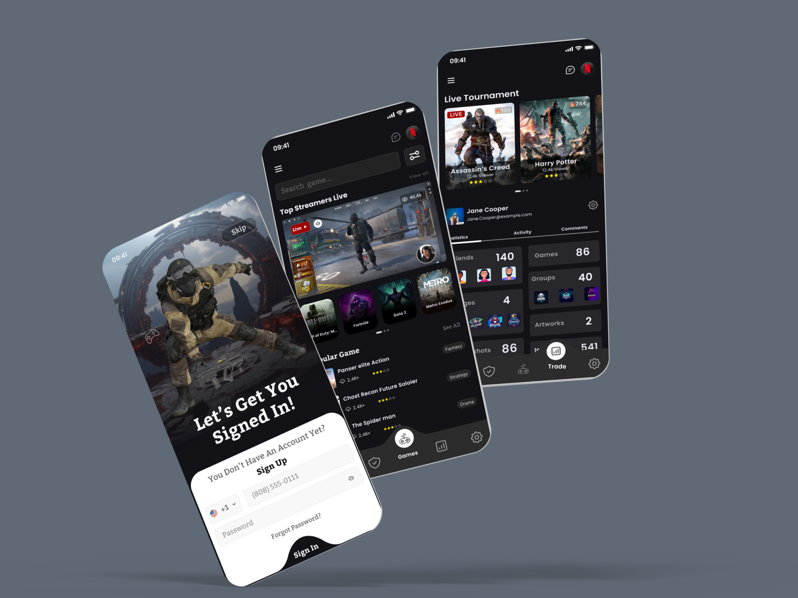 G- Power Gaming Server Mobile app Design by Jarviz Lab || UI/UX Design ...