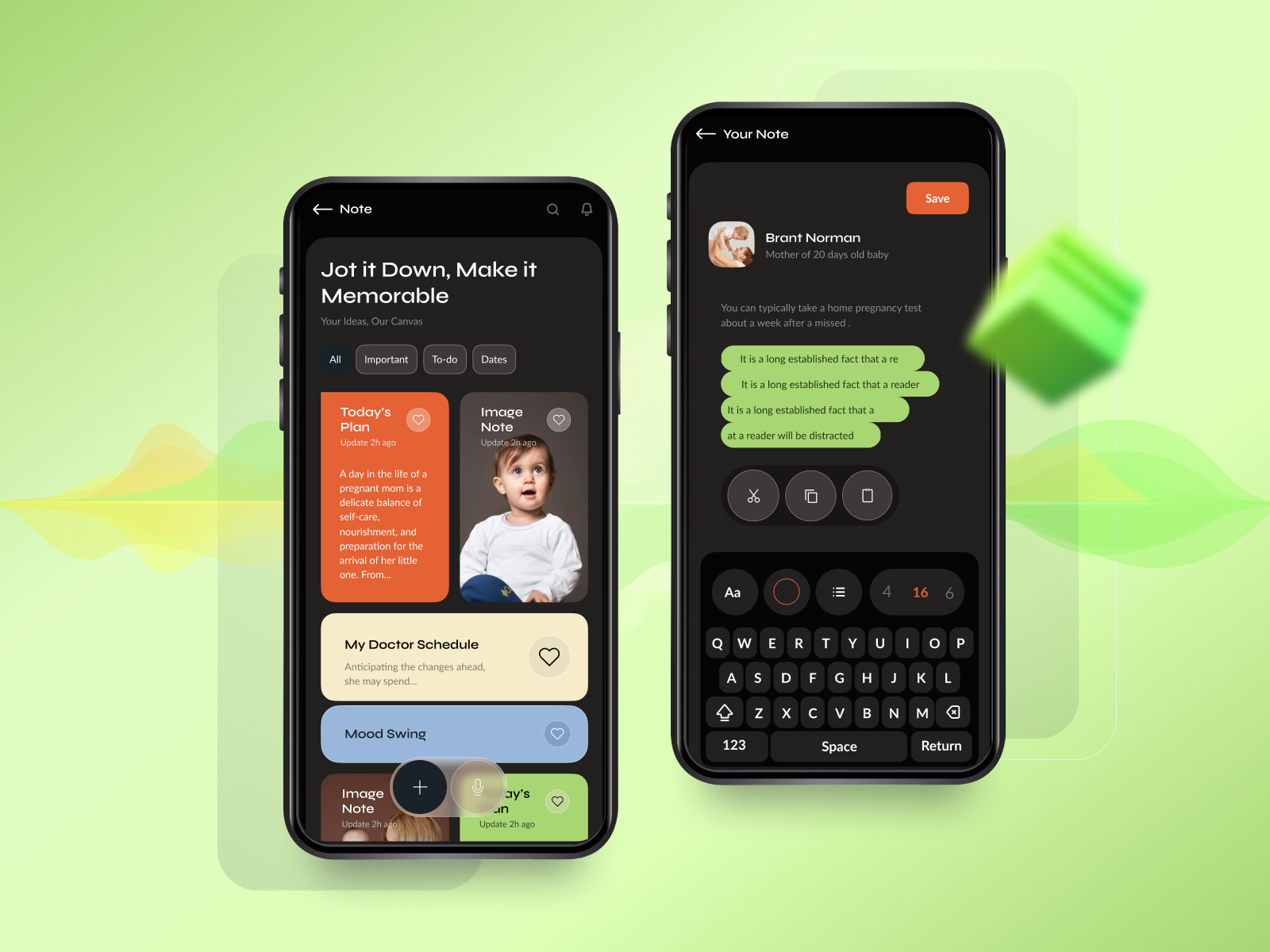 iOS Note App UI Design by Design Studio: UI/UX Design Agency on Dribbble