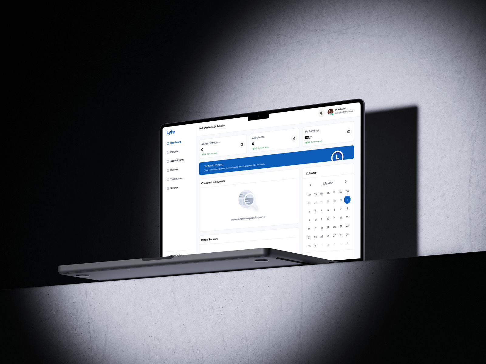 Doctor’s Dashboard Empty State by Yasmeen Samiat Adebisi on Dribbble