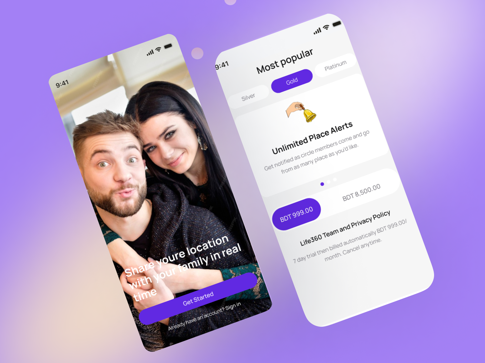 Live location sharing mobile app by UIX Maruf Hossen on Dribbble