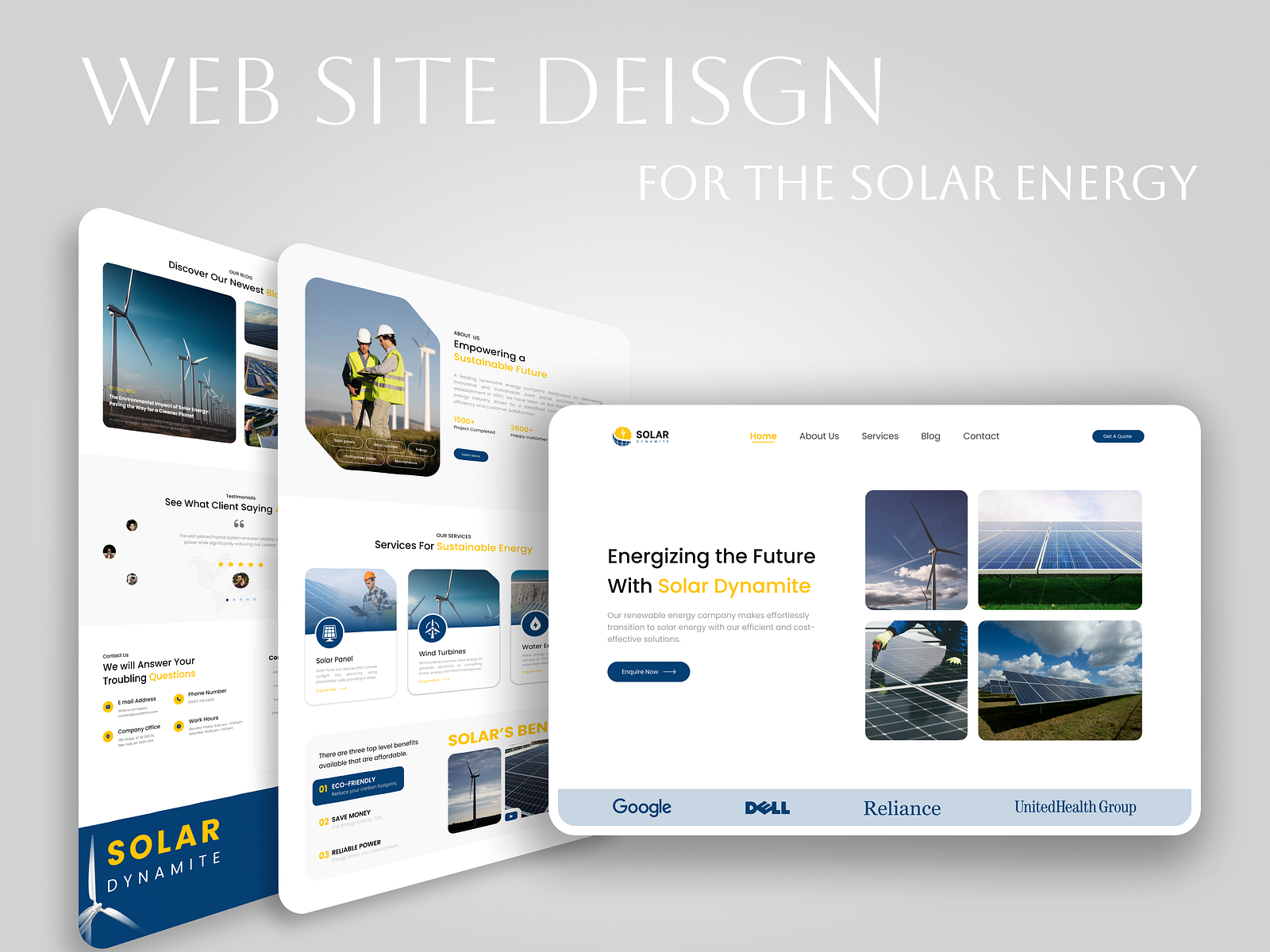 Solar website design by dhruvit usdad on Dribbble