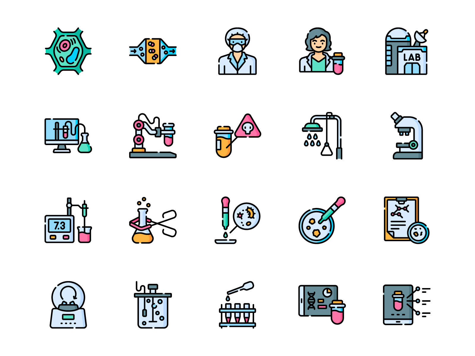 Laboratory Icon Pack by Hanggoro Candra on Dribbble