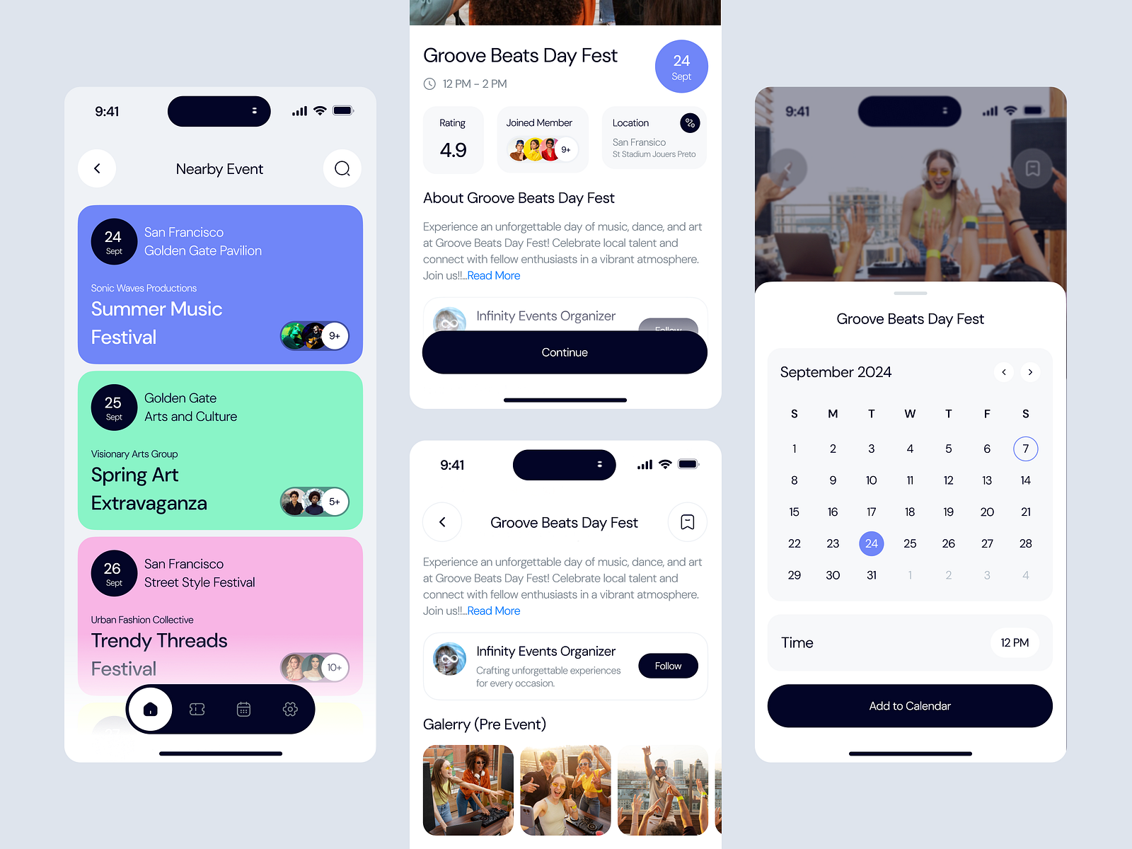 Eventra - Event Ticket Mobile App Design Template - Event detail by ...