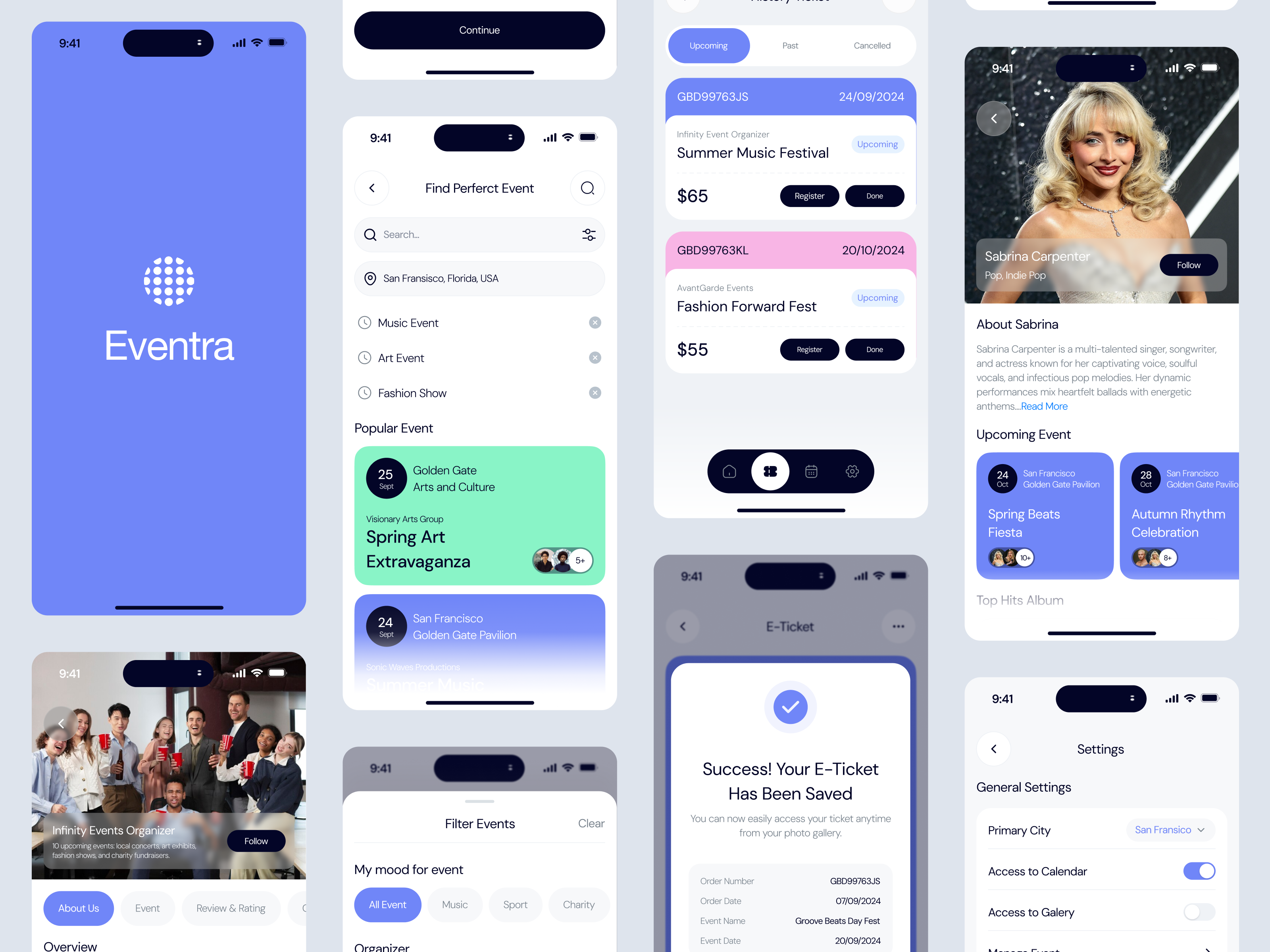 Eventra - Event Ticket Mobile App Design Template - Event detail by ...