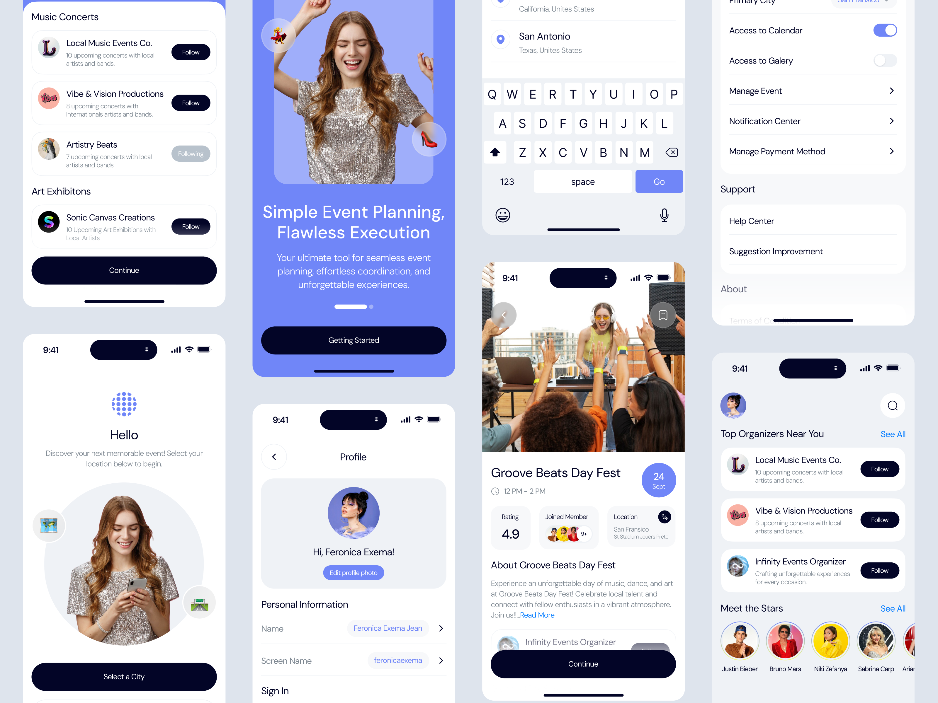Eventra - Event Ticket Mobile App Design Template - Book event by ...