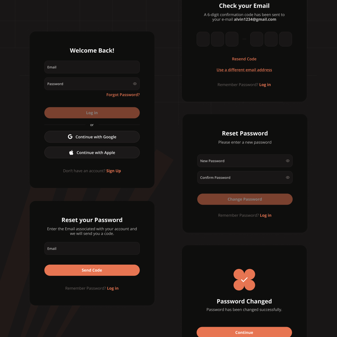Sign Up Cards: Light/Dark Mode by UIbyBiba on Dribbble