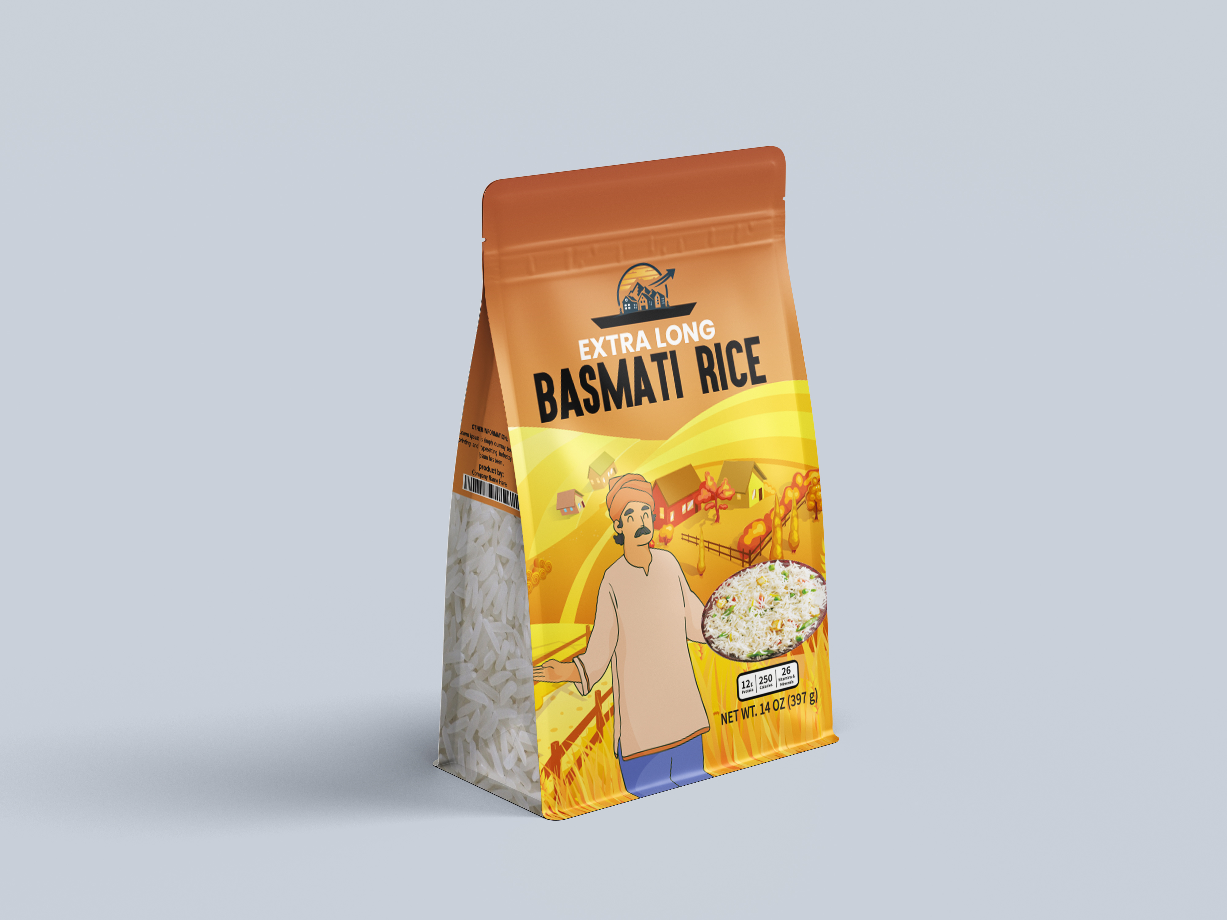 Basmati Rice Pouch Bag Design by Graphic Aerial on Dribbble