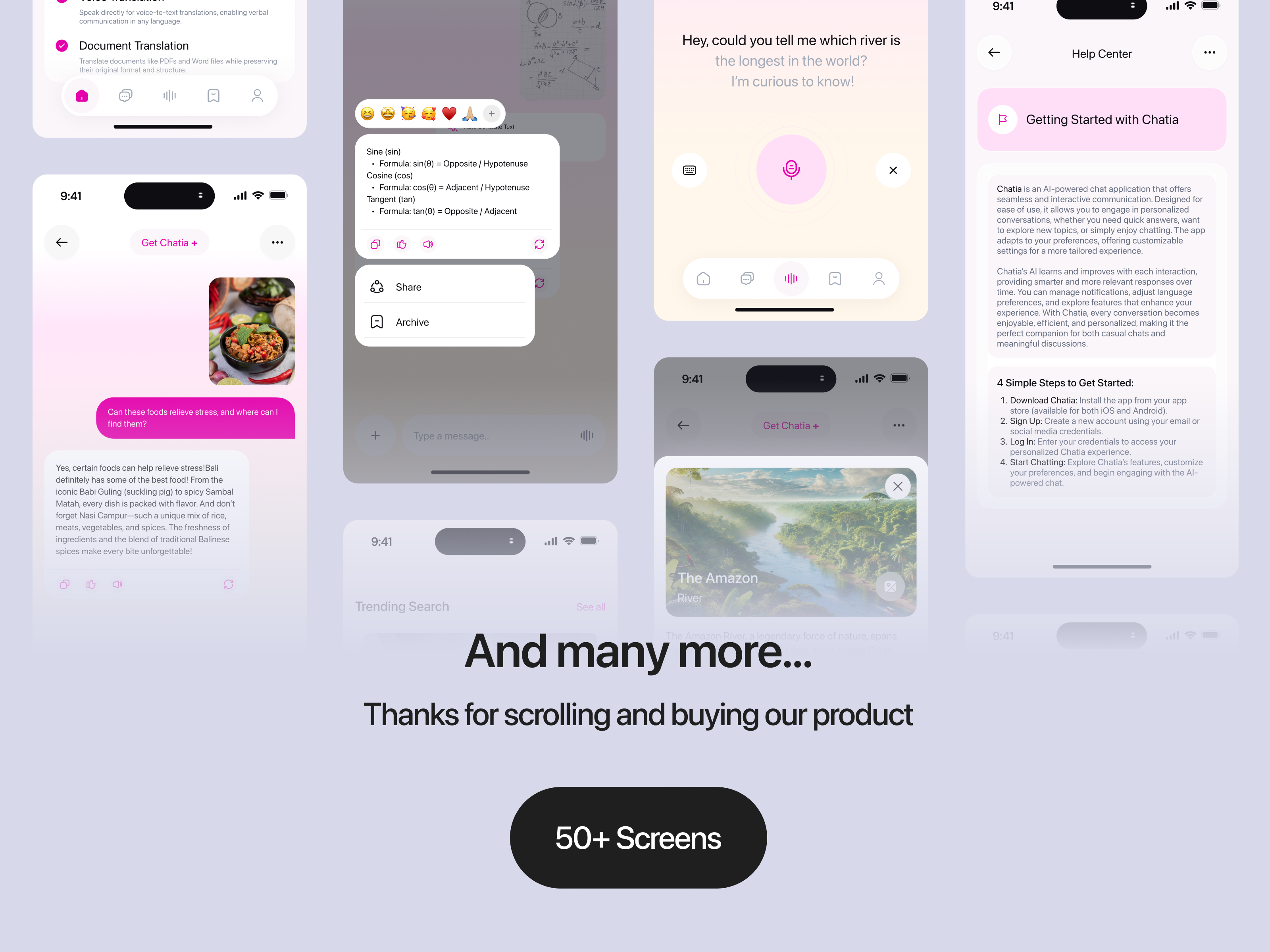 Chatia - AI Chatbot Mobile App UI Design Template - Voice input by ...