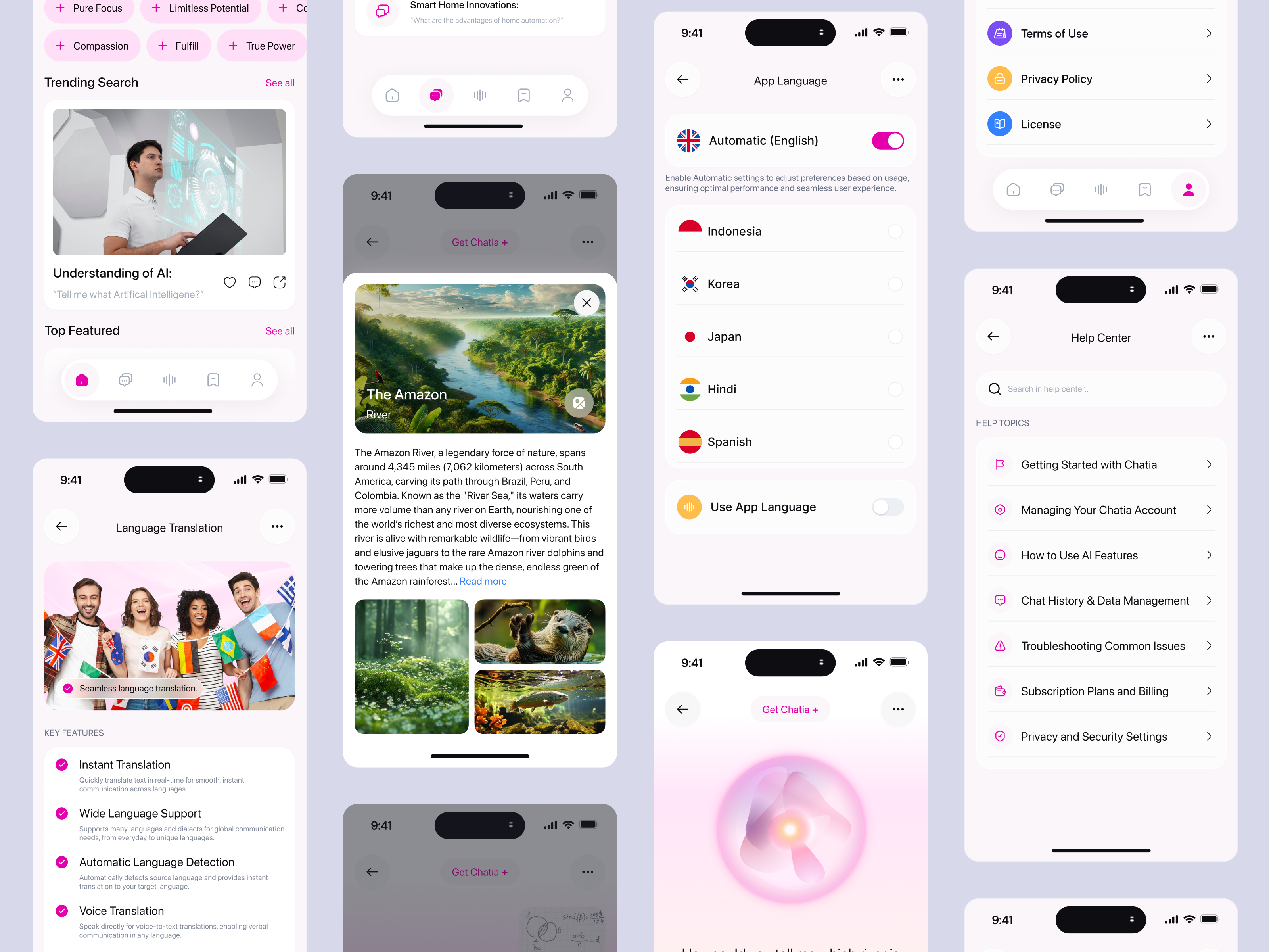 Chatia - AI Chatbot Mobile App UI Design Template - Voice input by ...