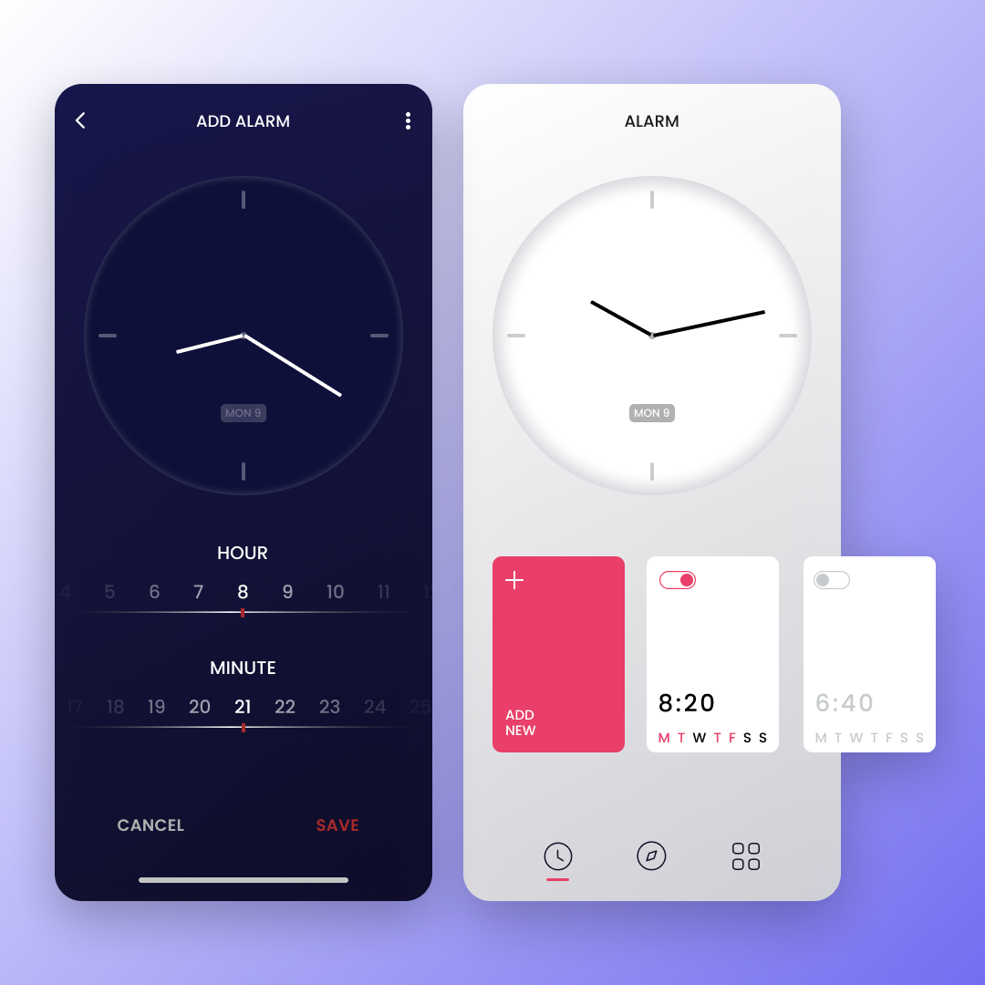 Clock App Design designs, themes, templates and downloadable graphic ...
