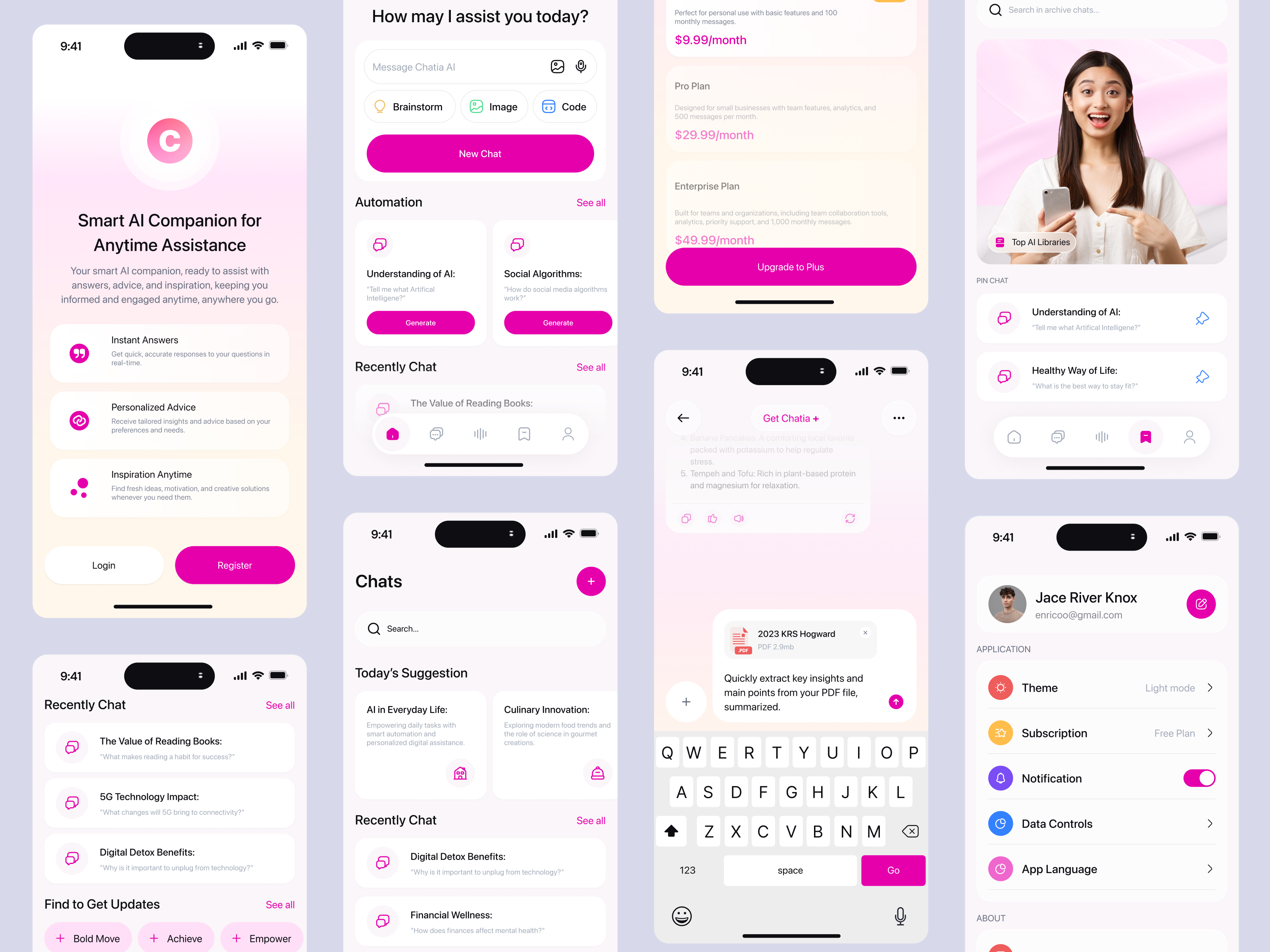Chatia - AI Chatbot Mobile App UI Design Template - Onboarding by ...