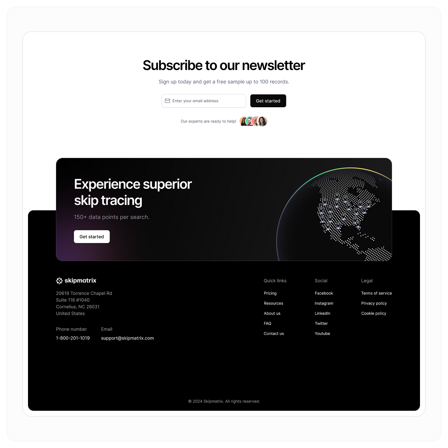 Skipmatrix.com - CTA + Footer by Adrian Kuleszo for DesignMe on Dribbble