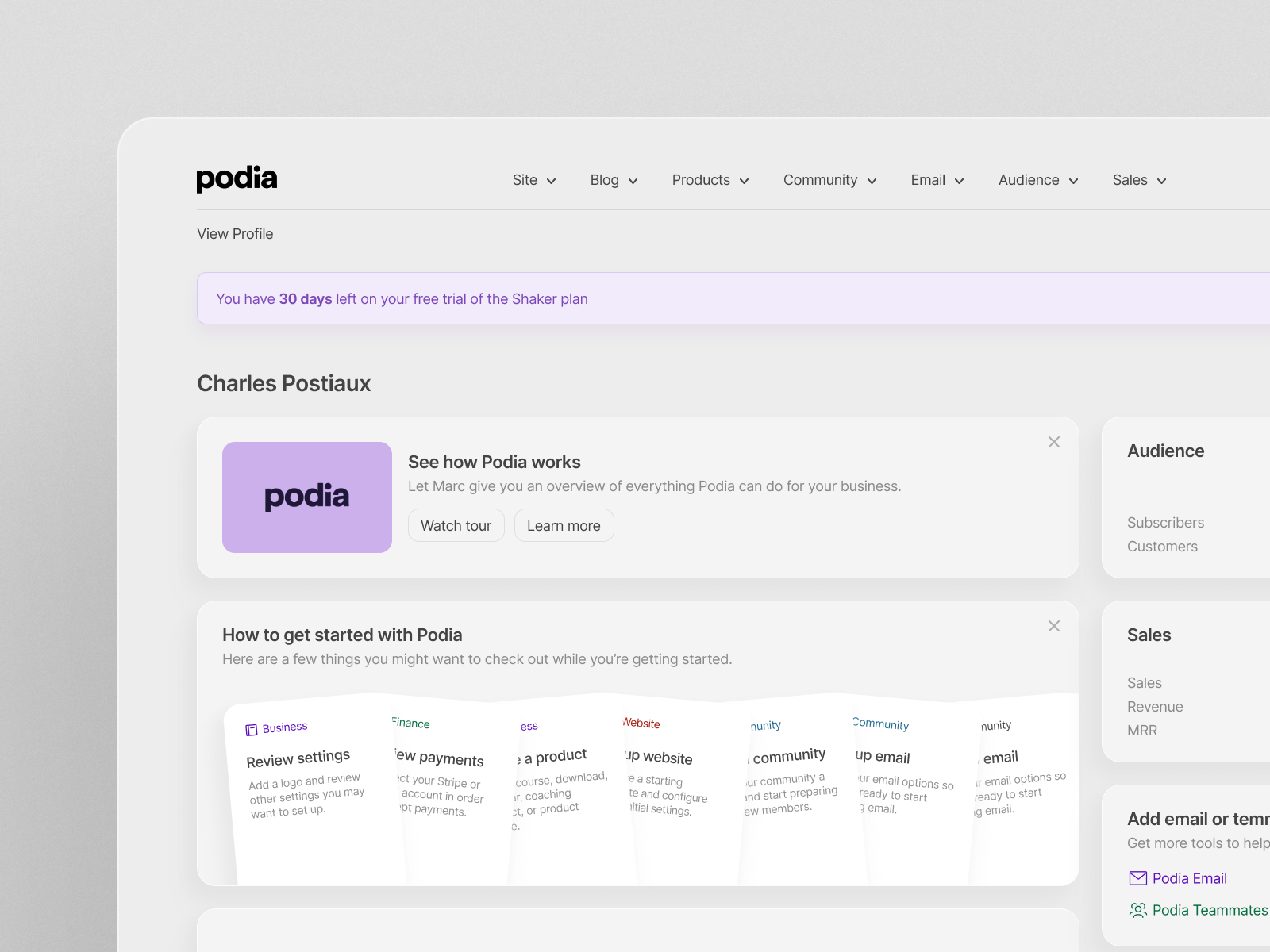 Podia Homepage - Concept Design by Charles Postiaux on Dribbble