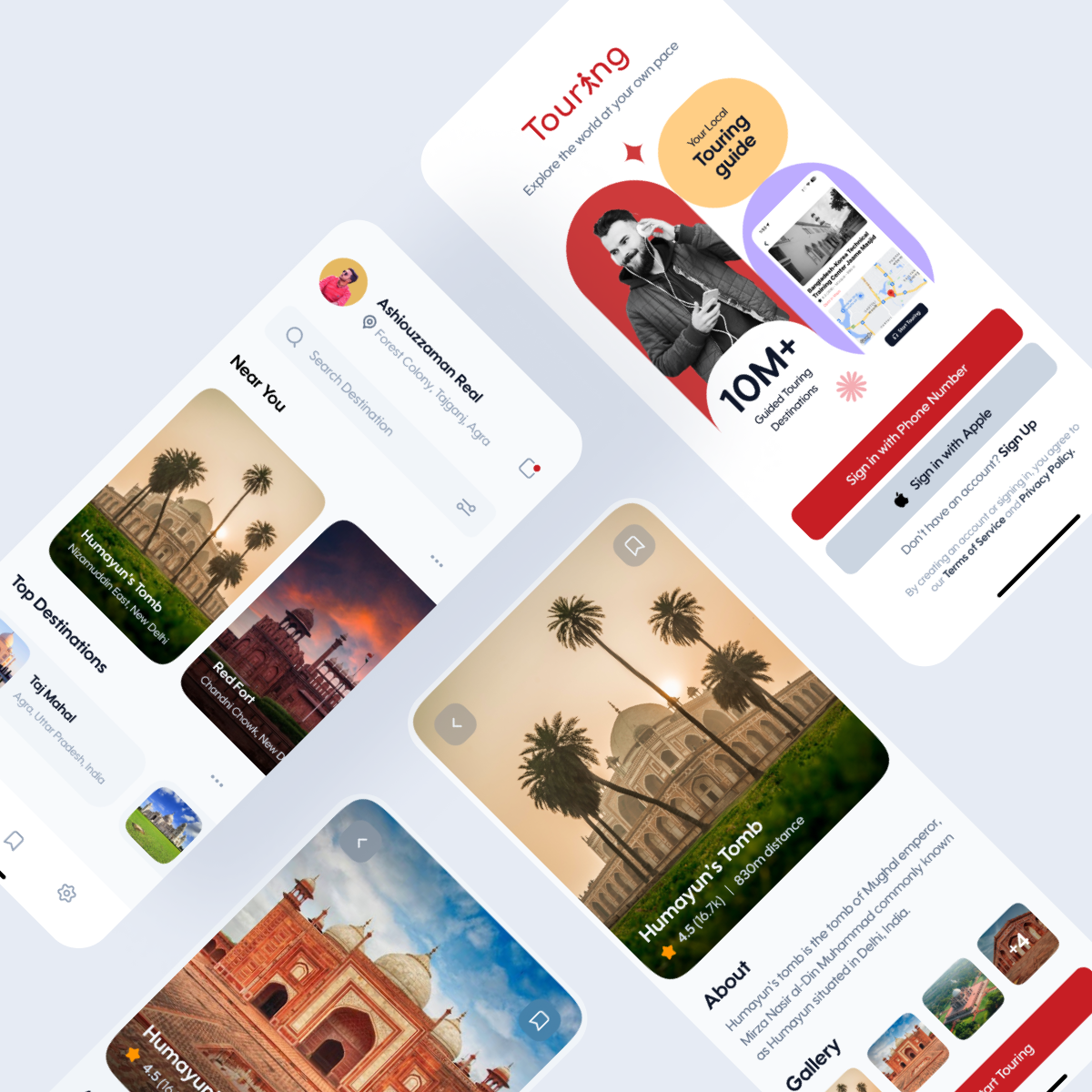 Touring AI mobile app UI/UX design by Ashiouzzaman Real on Dribbble