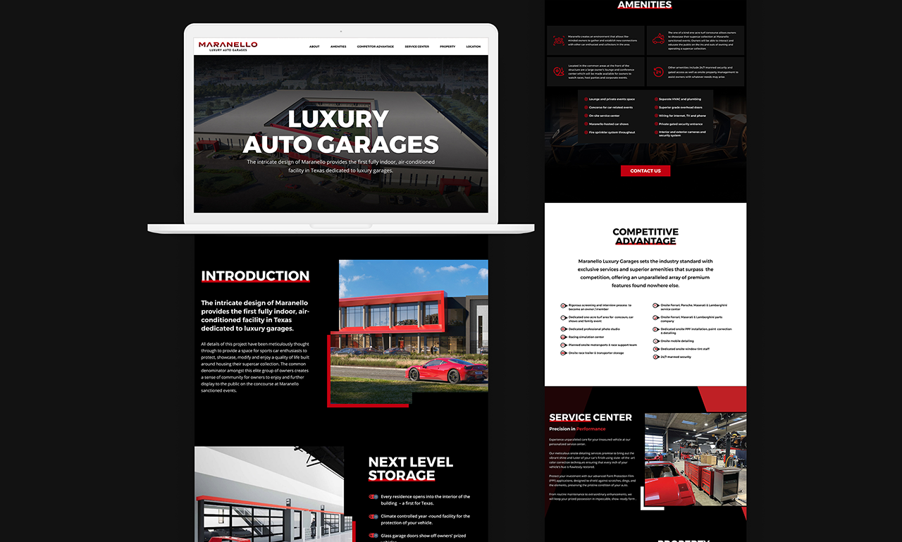 Luxury Auto Garages - Homepage Design by Jawad Waqas on Dribbble