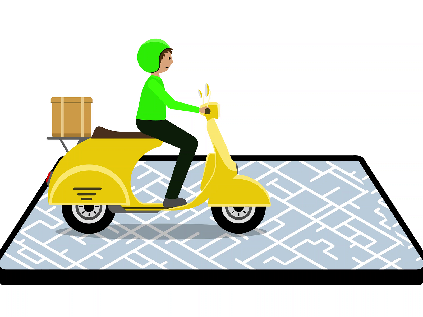 2d animation of delivery courier with motorbike by Agungk Animation on ...