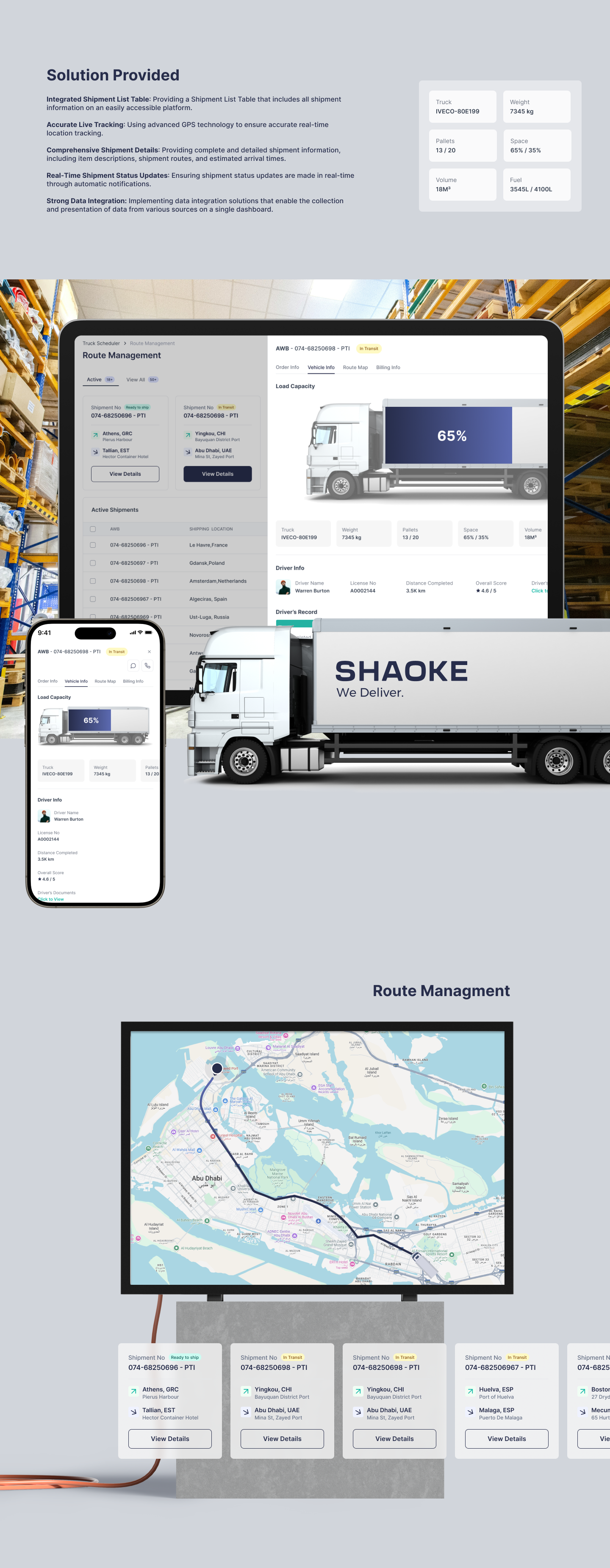 Shaoke - Logistics Application Design by Karan Singh on Dribbble
