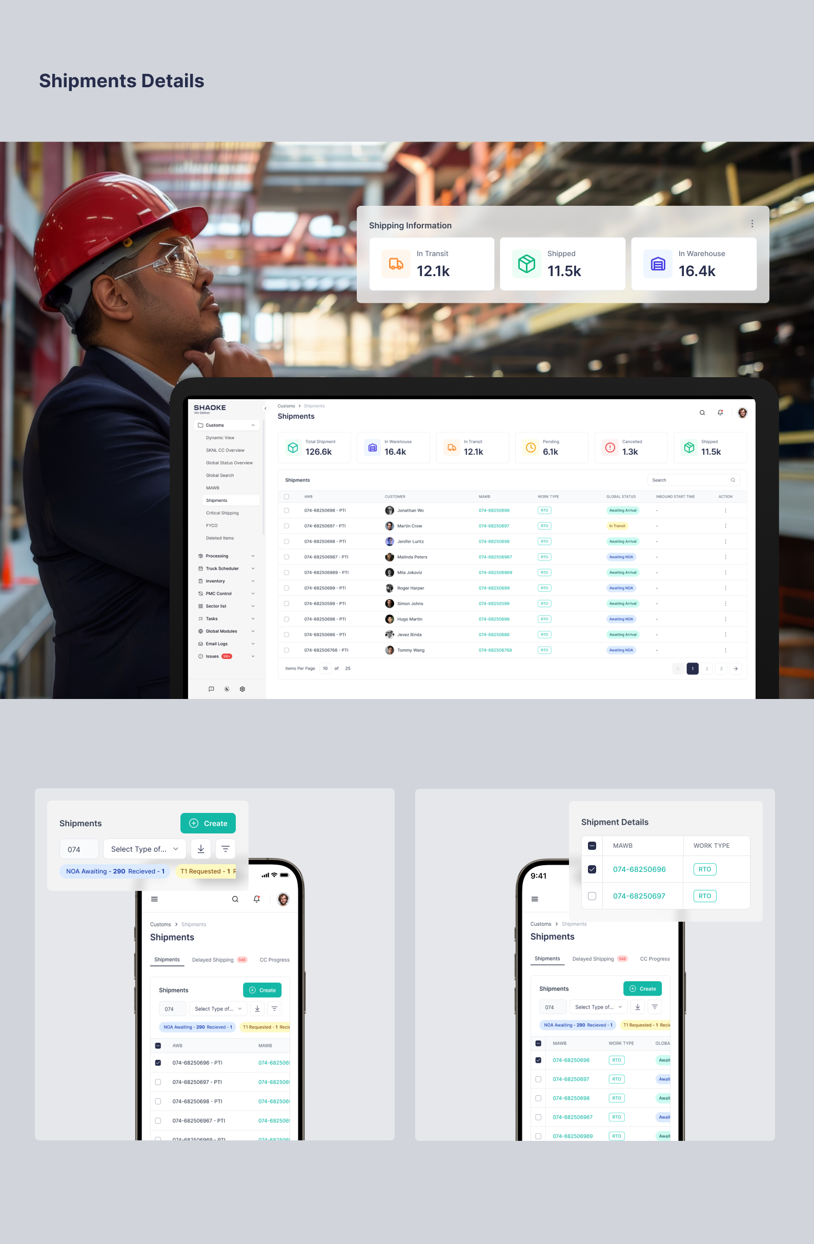 Shaoke - Logistics Application Design by Karan Singh on Dribbble